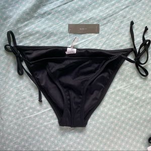 J. Crew | Swim | J Crew Solid String Hipster Bottom In Black | Poshmark